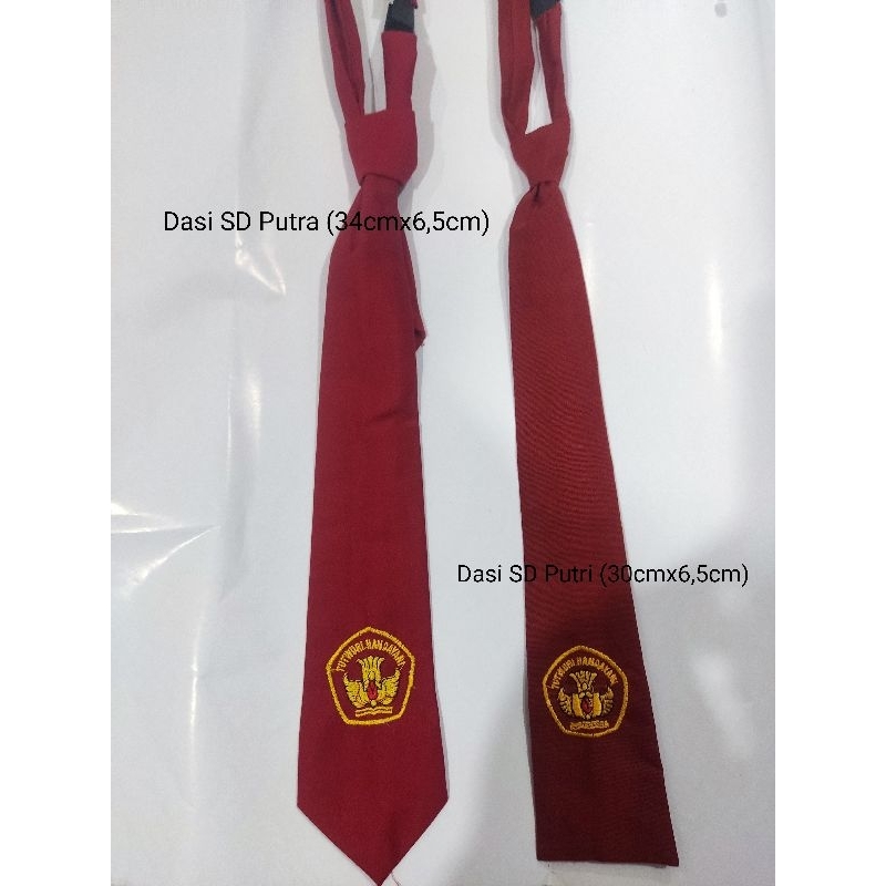 Jual Dasi SD Putra (34cmx6,5cm)/Dasi SD Putri (30cmx6,5cm) | Shopee ...