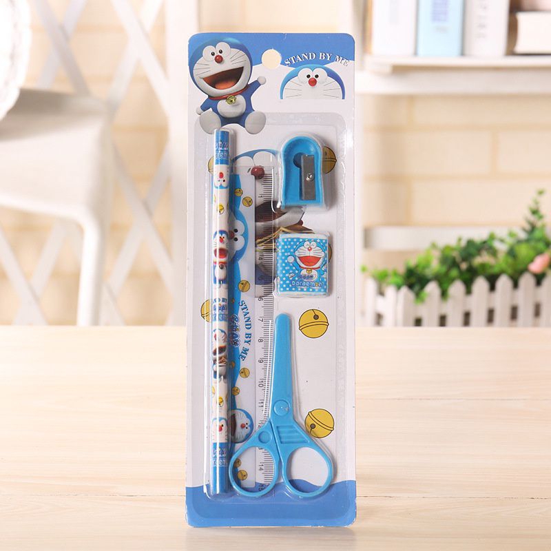 Jual perlengkapan tulis set doraemon / Pensil set doraemon / pencil ...