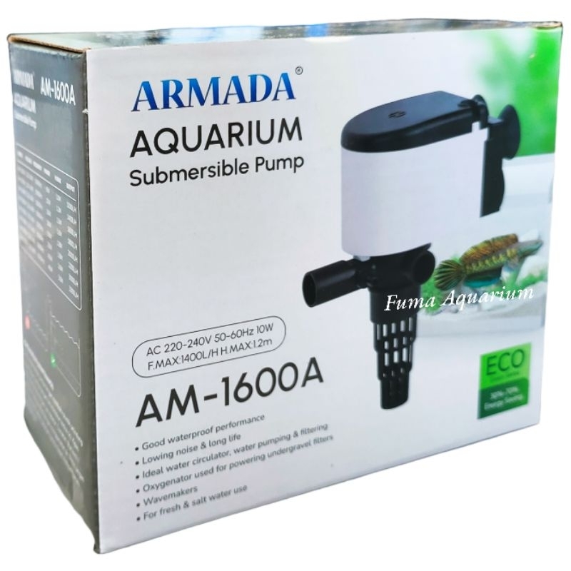Jual Pompa Power Head ARMADA 1600 A AM-1600A pompa celup Filter ...