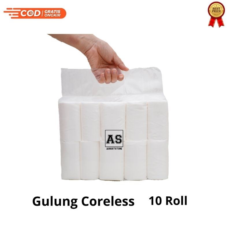 Jual Tisu Tissue Gulung Coreless Tanpa Tulang Isi 10 Roll / 2 Ply ...
