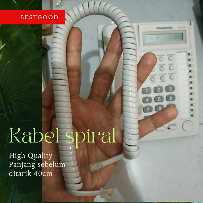 Jual Kabel spiral telepon Panasonic Original / kabel gagang telpon ...