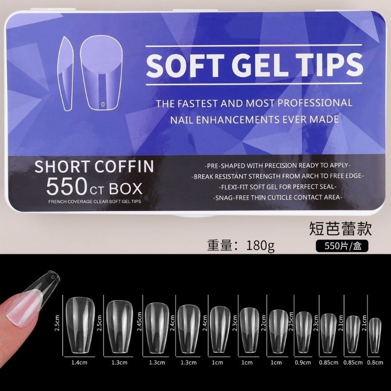 Jual SOFT GEL TIPS 550PCS / SOFT TIP NAIL EXTENSION | Shopee Indonesia
