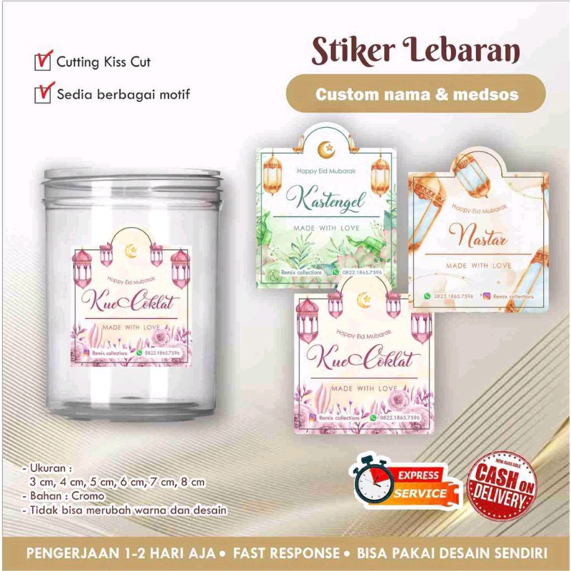 Jual [90 pcs] Stiker Lebaran Cromo / Eid Mubarak / Idul Fitri / Label ...