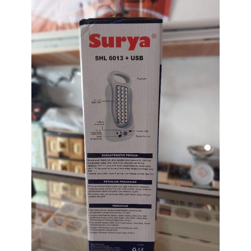 Jual Lampu Emergency LED SURYA + USB and Power Bank | Shopee Indonesia