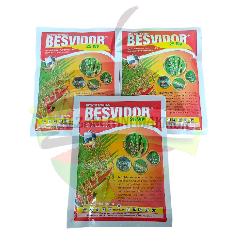 Jual Insektisida Pembasmi Hama BESVIDOR 25 WP isi 100gr Bahan Aktif ...