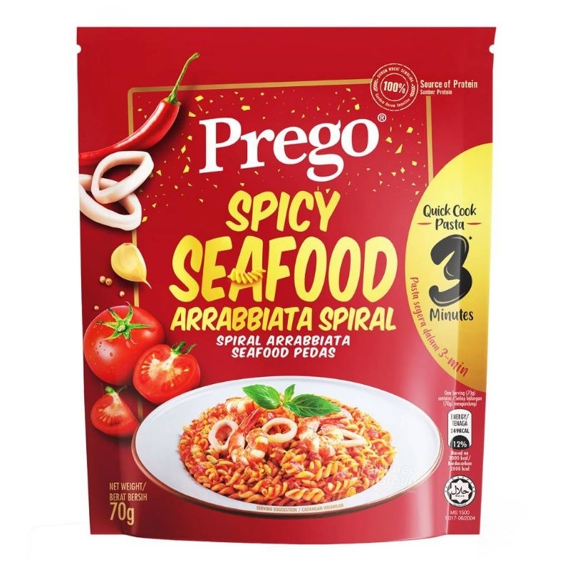 Jual Prego Quick Cook Pasta Spicy Seafood Prego Instant Pasta Instan ...