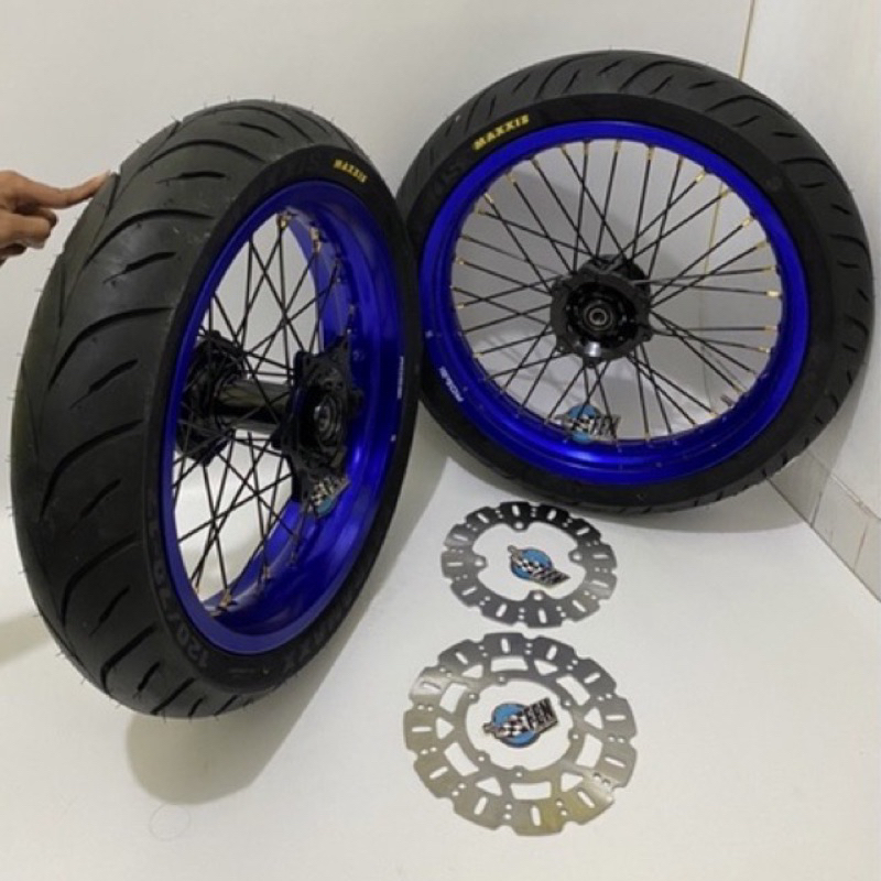 Jual Paket Velg Set SuperMoto CRF150 KlX CRF 150 L WR155 D-Tracker ...