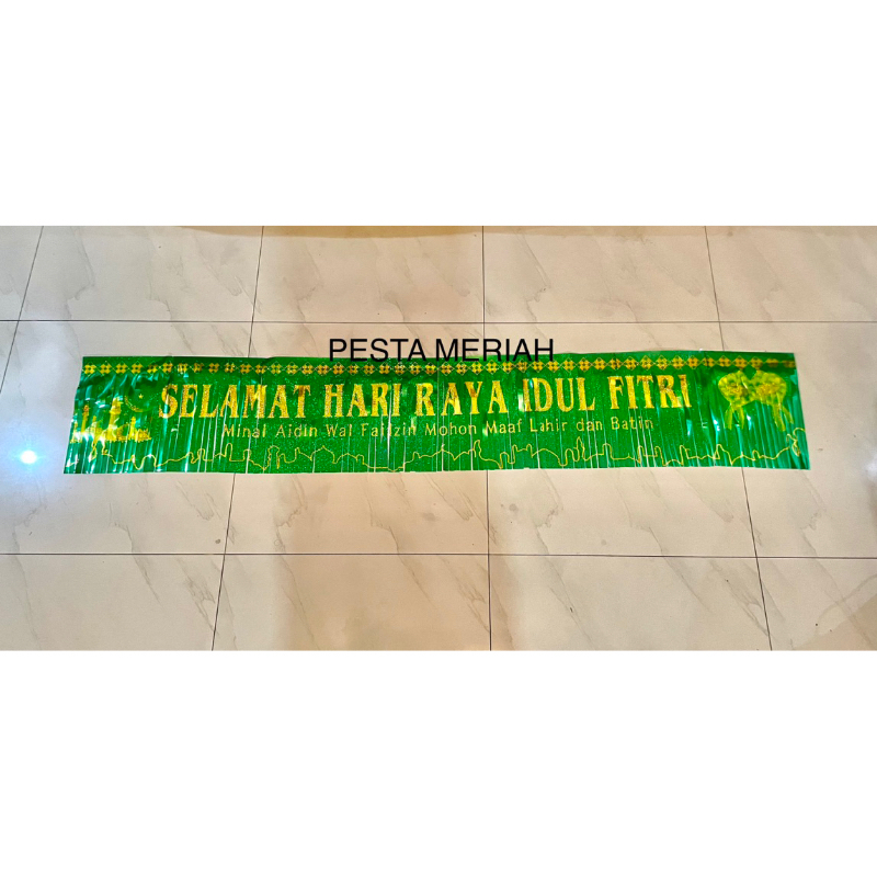 Jual BAHAN FOIL TEBAL!! BANNER SELAMAT IDUL FITRI / BANNER RUMBAI ...
