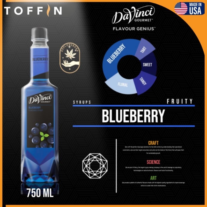 Jual Davinci syrup rasa Blueberry 750ml | Shopee Indonesia