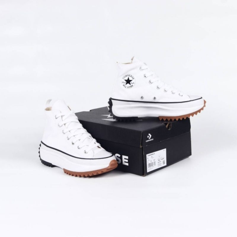 Jual Sepatu Converse Run Star Hike High White Black | Shopee Indonesia