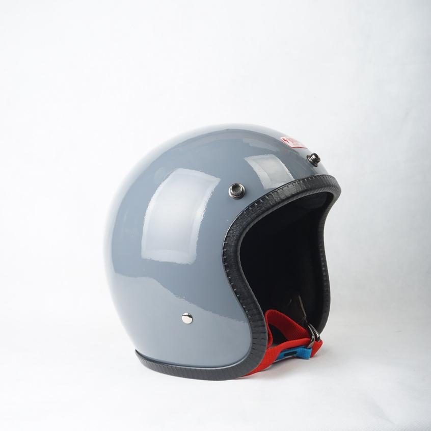 Jual Brap Helmet 500TX Basic - Grey Glossy - Helm Retro Classic Artisan ...