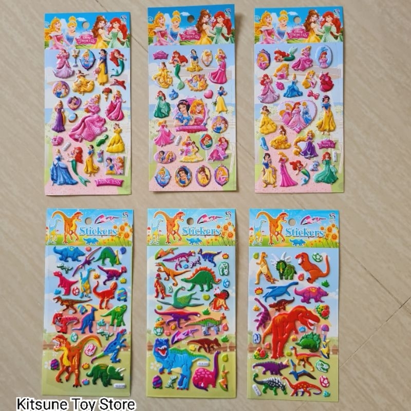 Jual Sticker 3D Princess Dinosaurs - Stiker Putri Dino Dinosaurus ...