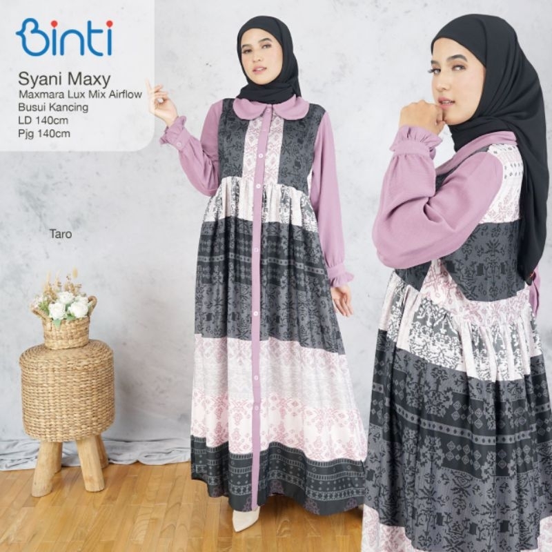 Jual Gamis Jumbo Wanita Maxmara Mix Cringkel Polos SYANI Maxi Ori Binti ...