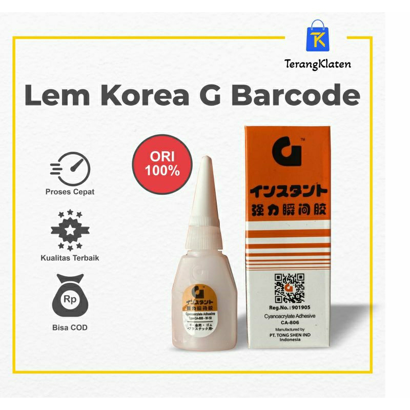 Jual Lem G barcode resmi CA 806 - Lem serbaguna 1 BOX ISI 50 PCS ...