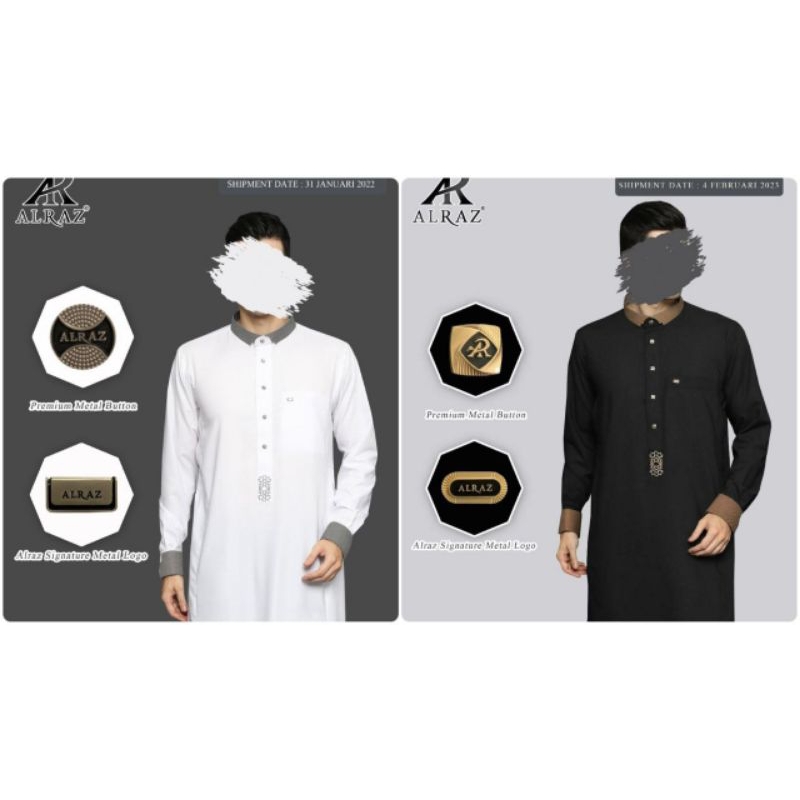 Jual jubah terbaru Al Raz model muslim lengan panjang | Shopee Indonesia