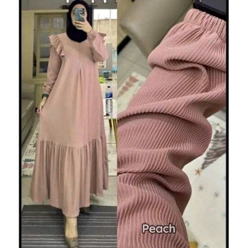 Jual GAMIS KNIT PREMIUM LUNA DRESS KNIT CASUAL | Shopee Indonesia