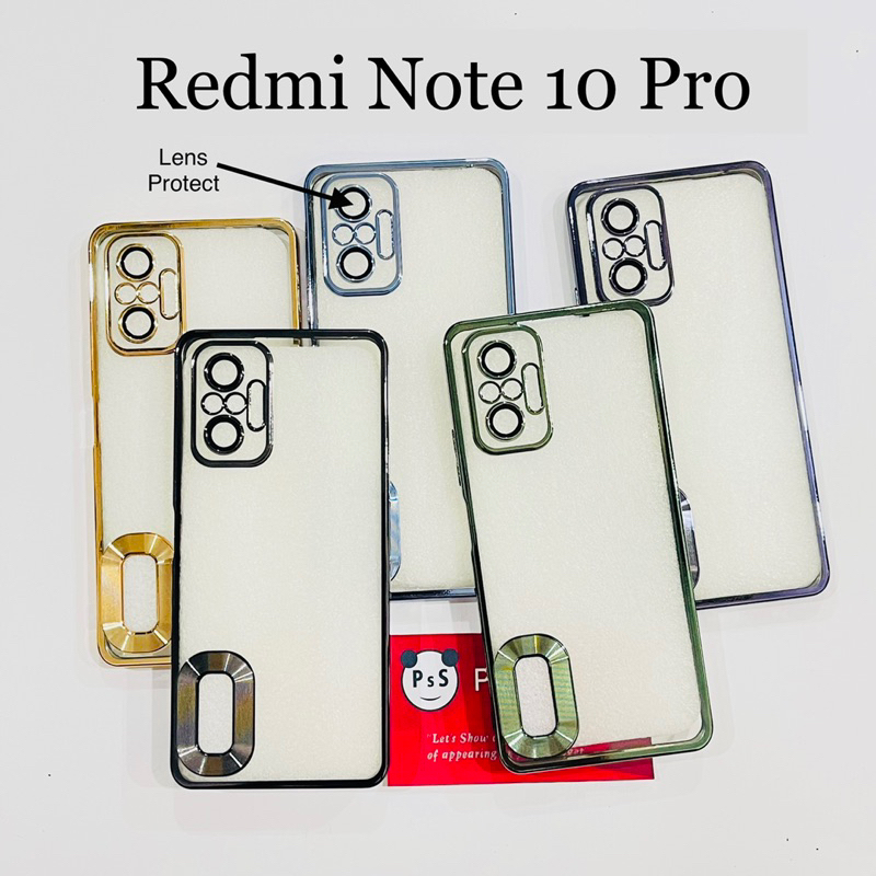 Jual Softcase Redmi Note 10 Pro Lens Protector Circle Chrome Logo Clear ...