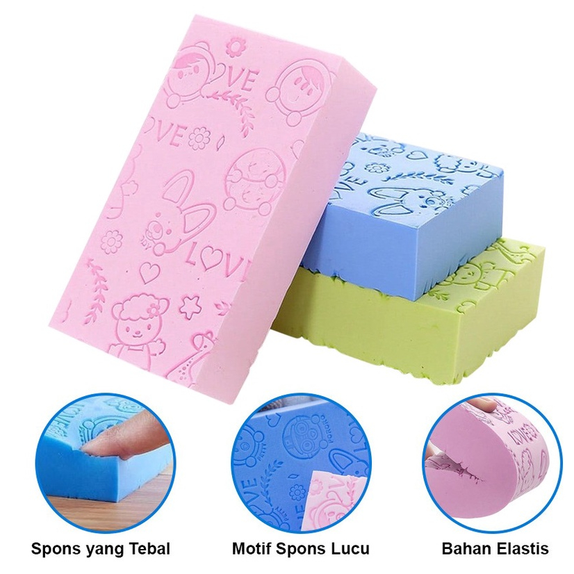 Jual Spons Mandi Pengangkat Daki Macca E359 Sponge Pororo Busa Lembut ...