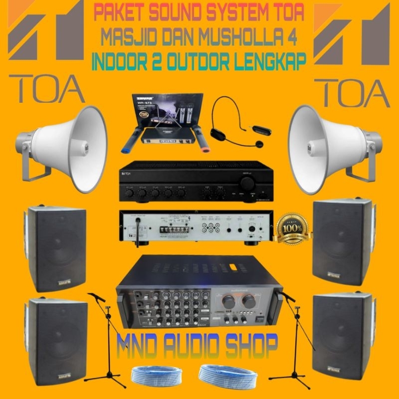 Jual paket sound system toa masjid dan musholla 2outdoor 4indoor TOP ...