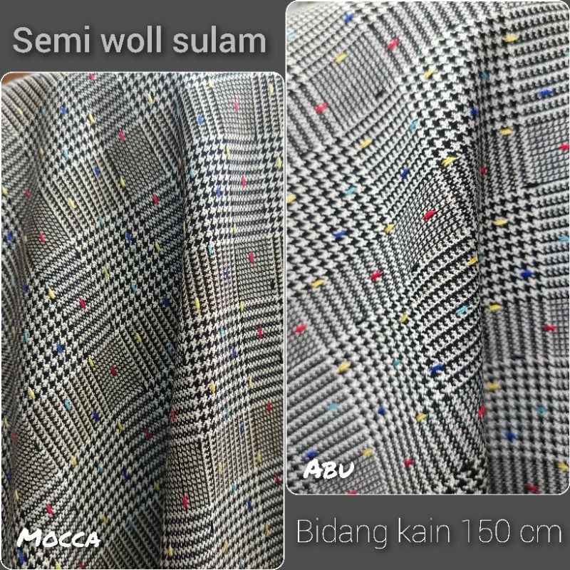 Jual BAHAN KAIN SEMI WOLL MOTI SULAM GALAXY ( HARGA UNTUK 0,5 METER ...
