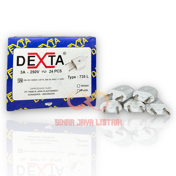 Jual DEXTA Steker Colokan Putih Listrik 1 Phase Fase DX-735L | Shopee ...