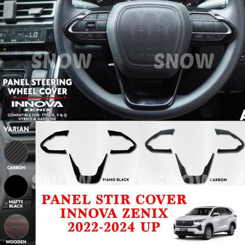 Jual Panel Stir Steering Wheel Innova Zenix 2022 2023 2024 Hitam Wood ...