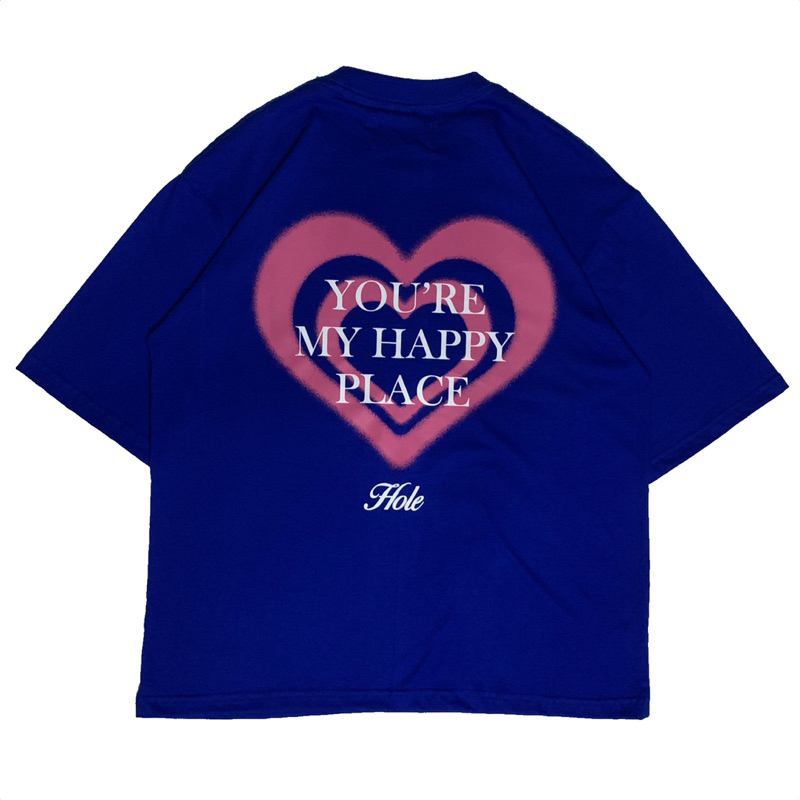 Jual Holephoria - Kaos Oversized Happy Place Blue | Shopee Indonesia