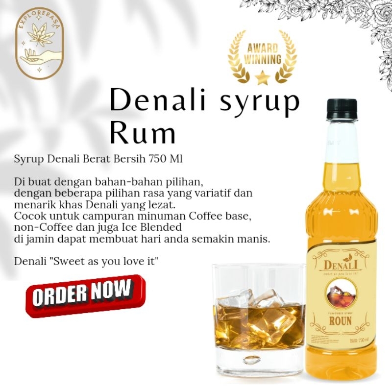 Jual Denali syrup rasa Roun 750ml | Shopee Indonesia