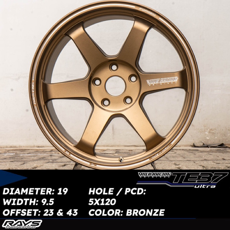 Jual Volk Rays Japan TE37 Ultra R19 Bronze Pcd 5x120 | Shopee Indonesia