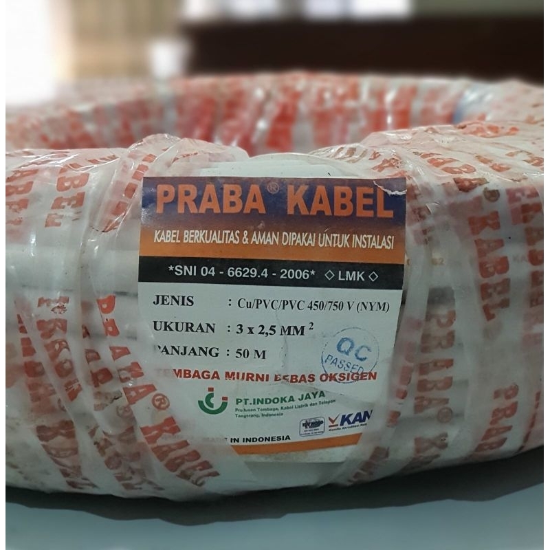 Jual Kabel Listrik NYM 3X2,5 Tembaga Asli Praba 50 Meter SNI LMK ...