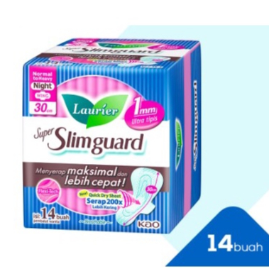 Jual Laurier Super Slim Guard Night Pembalut 30 cm 14s | Shopee Indonesia
