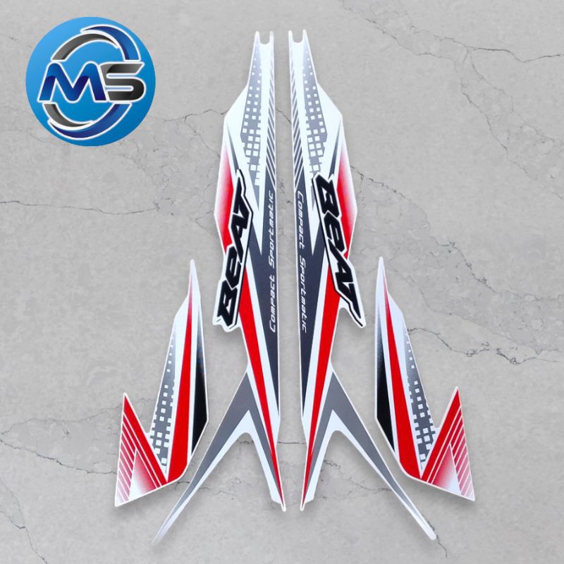 Jual Stiker Striping Motor Beat Cbs 2020 Putih Sticker Lis Body Standar ...