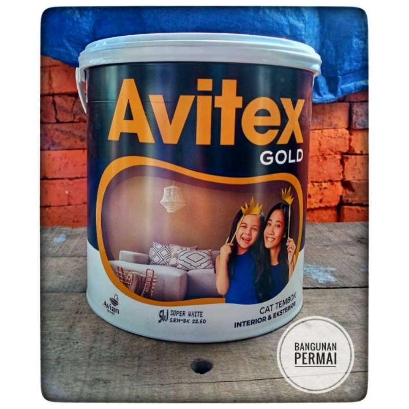 Jual AVITEX GOLD CAT TEMBOK INTERIOR & EXTERIOR 5 KG AVIAN/CAT TEMBOK ...