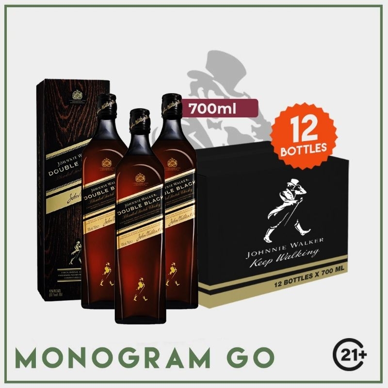 Jual Johnnie Walker Double Black 700ml (1 KARTON ISI 12 BOTOL) | Shopee ...