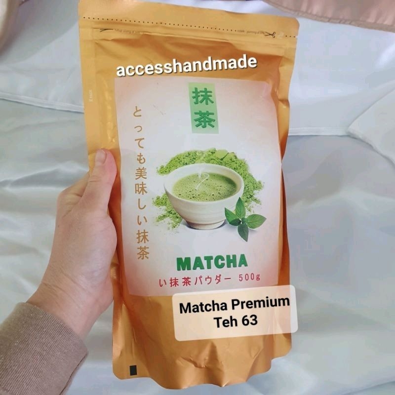 Jual Matcha Premium Powder 500gr ORIGINAL Teh 63 100% Green Tea bubuk ...