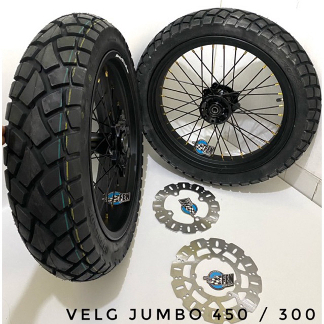 Jual Sepaket Velg Klx150 D tracker Paketan Velg CRF 150 WR150 Supermoto ...