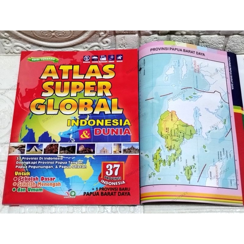 Jual Buku ATLAS Super Global Indonesia dan Dunia Ukuran Besar Untuk SD ...