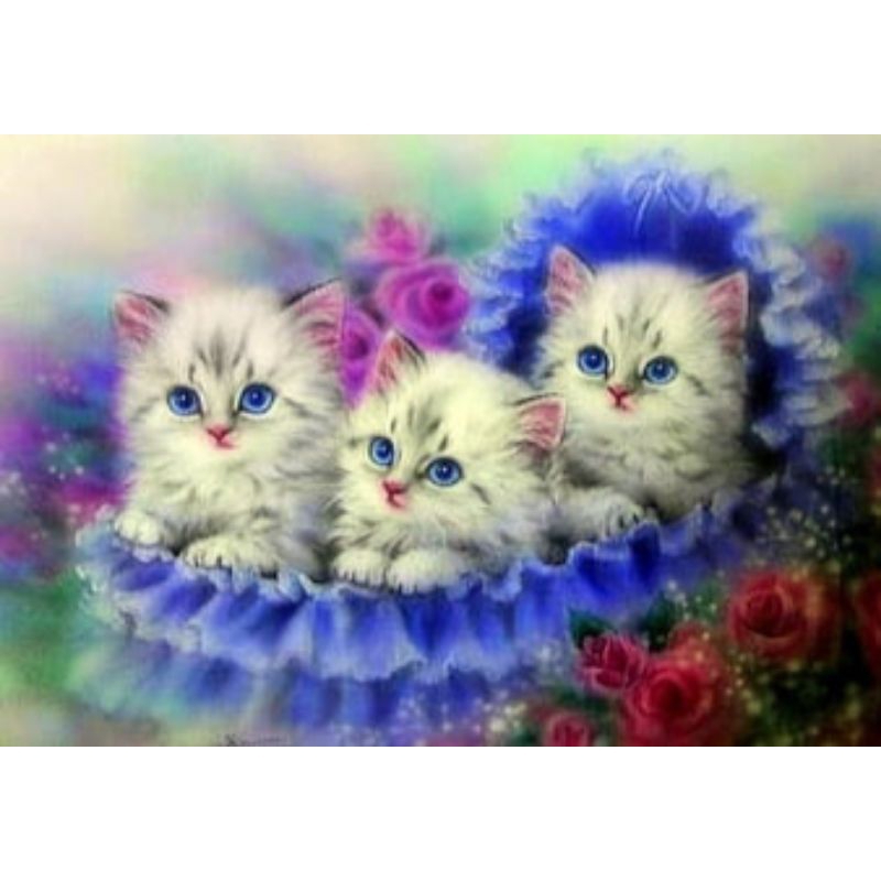 Jual Lukisan Cetak, KUCING IMUT, Ukuran JUMBO, 100x70cm & 150x100cm ...