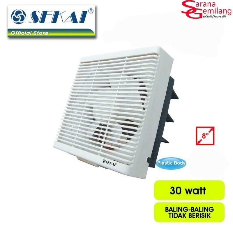 Jual EXHAUST FAN DINDING SEKAI WEF890 BLOWER PENGHISAP UDARA WEF 890 "8 ...