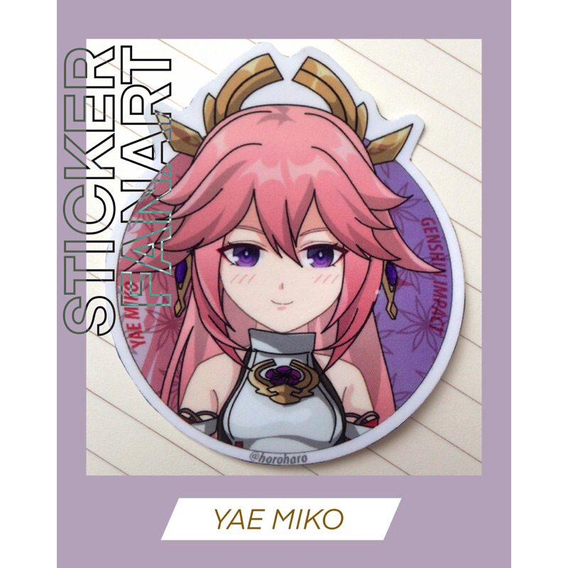 Jual Sticker fanart YAE MIKO genshin impact | Shopee Indonesia