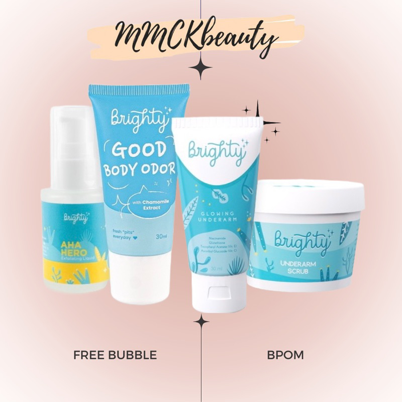 Jual Brighty Underarm Scrub 80g / Glowing Underarm 30ML | Shopee Indonesia