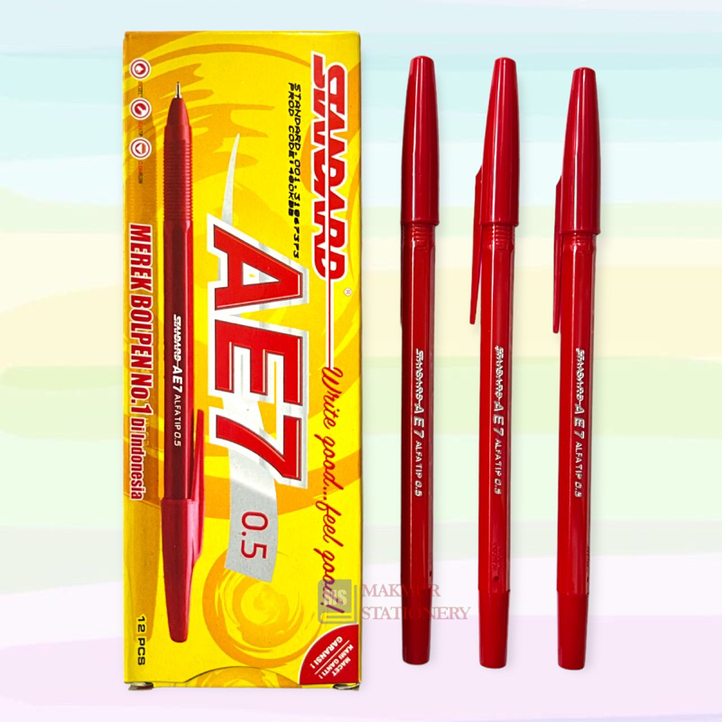 Jual Pulpen / Ballpoint / Pen Standard AE 7 (12 Pcs) | Shopee Indonesia