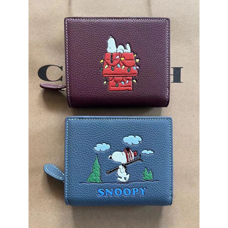 Jual Coach X Peanuts Snoopy Wallet || Coin Purse | Shopee Indonesia