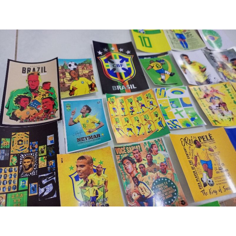 Jual Stiker Brasil Timnas Selecao Vinyl Pack Neymar Ronaldo Kaka ...