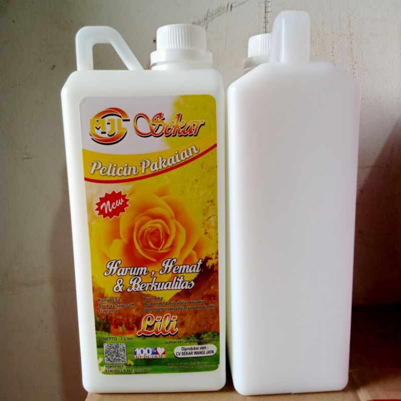 Jual promo pelicin pewangi pakaian laundry kemasan botol 1 liter Kuning ...