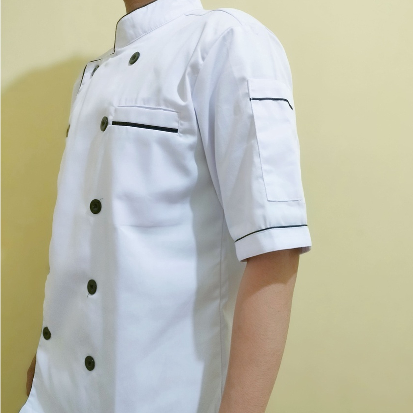 Jual Baju Koki lengan pendek /Chef Jacket Unisex | Shopee Indonesia