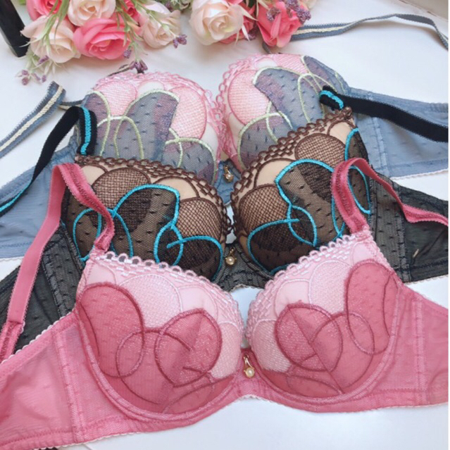 Jual Bra (A5) Pakaian dalam wanita motif bunga elegan | Shopee Indonesia