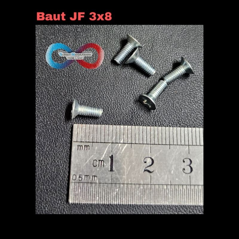 Jual Baut (JF) 3x8 / Baut obeng per 100 pcs | Shopee Indonesia
