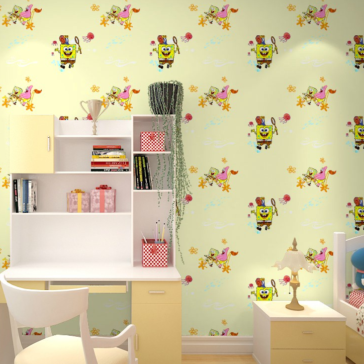 Jual Wallpaper Sticker Dinding Motif Spongebob Kuning | Shopee Indonesia