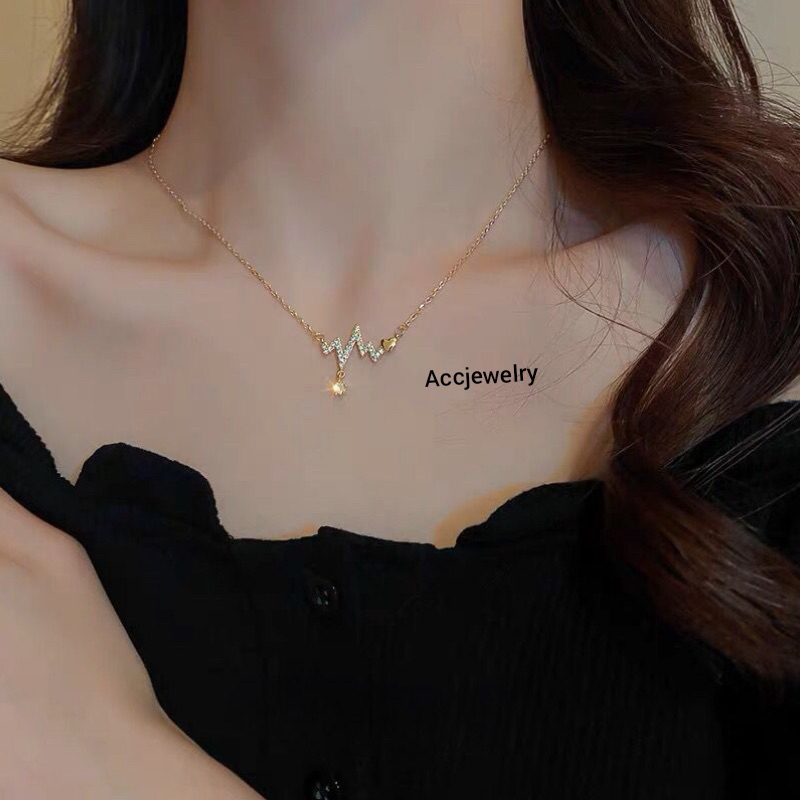 Jual Kalung Titanium Infinity Mata Tanam diamond K544 | Shopee Indonesia